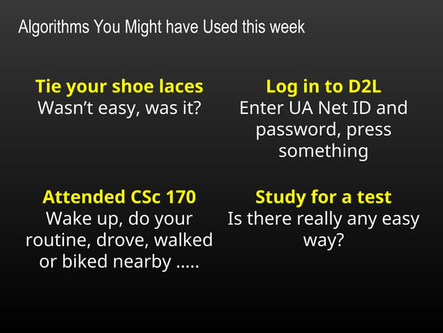 Presentation For The Introductory Topic Of Algorithms Ppt