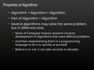 Presentation for the Introductory topic of Algorithms | PPT