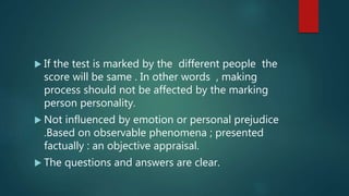 Qualities of a Good Test | PPTX