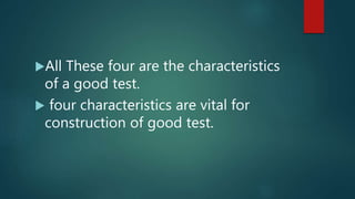 Qualities of a Good Test | PPTX