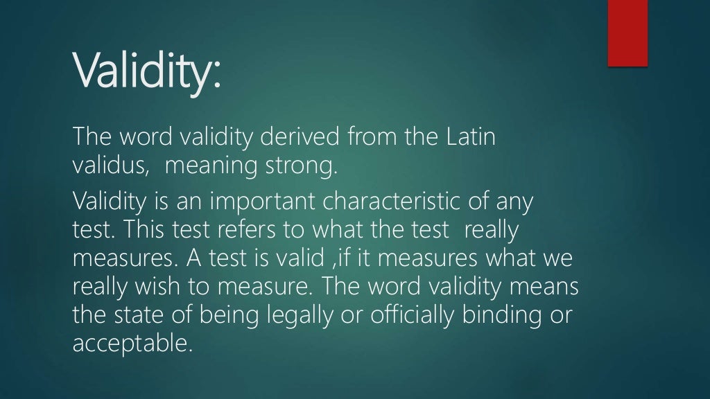 Qualities of a Good Test