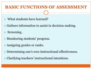 Measurment, Assessment and Evaluation | PPT