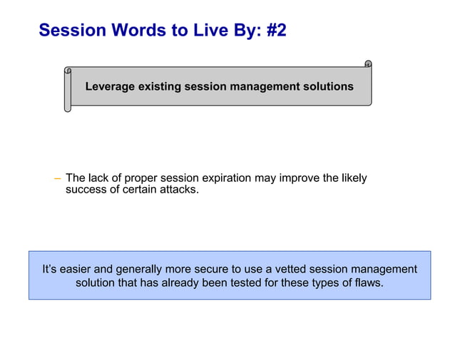 06 application security fundamentals - part 2 - security mechanisms - session management | PPT