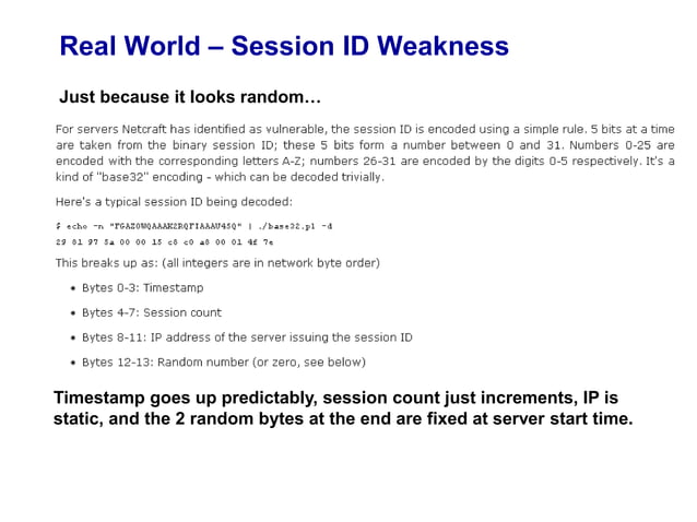06 application security fundamentals - part 2 - security mechanisms - session management | PPT