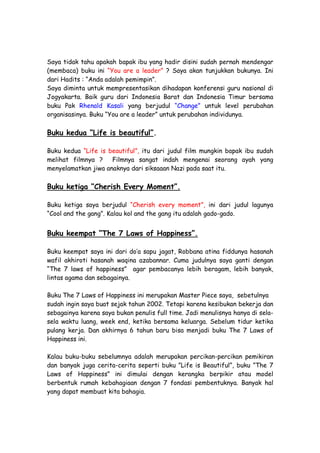 Bedah Buku 7 Laws Happiness | PDF