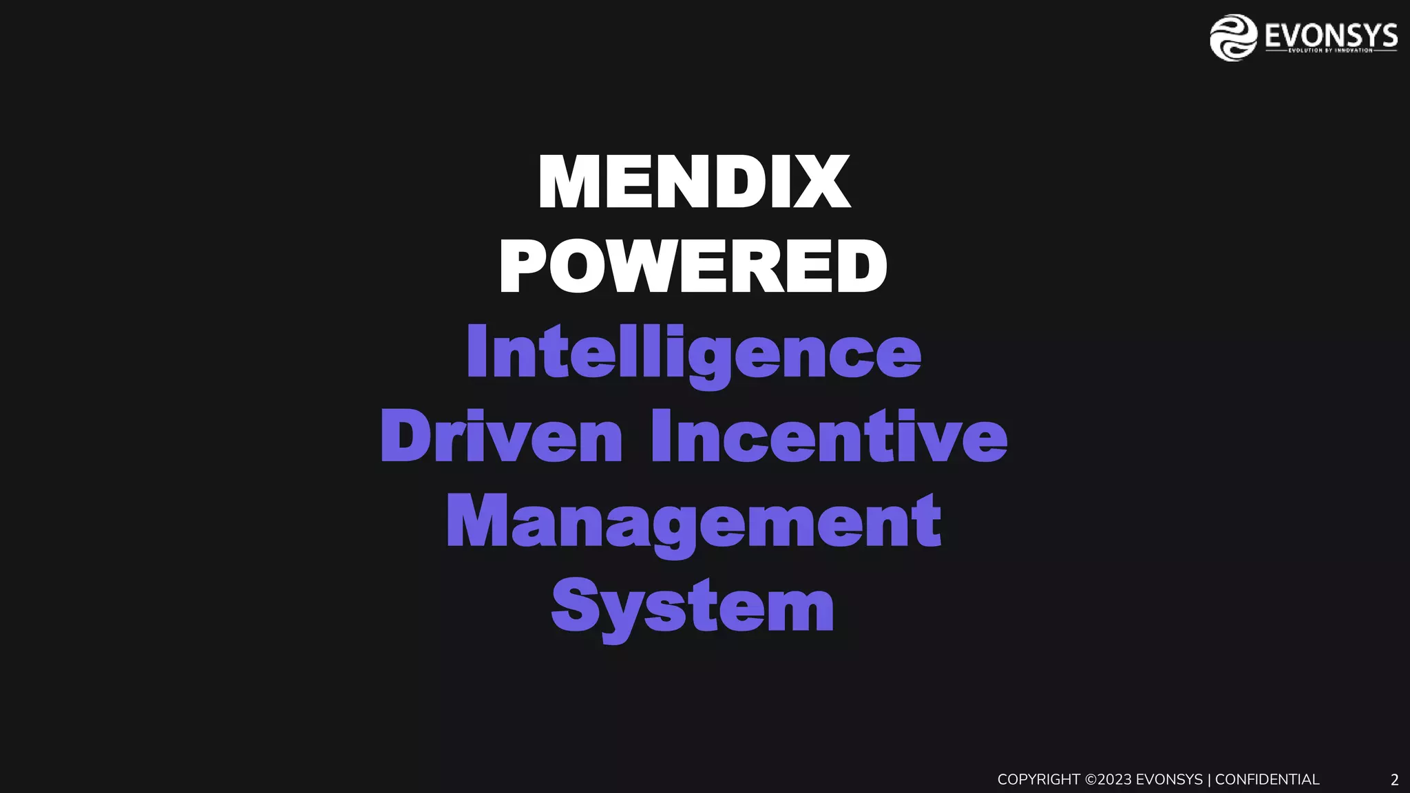 EvonSys | Automobile – Incentive Management System | PPT