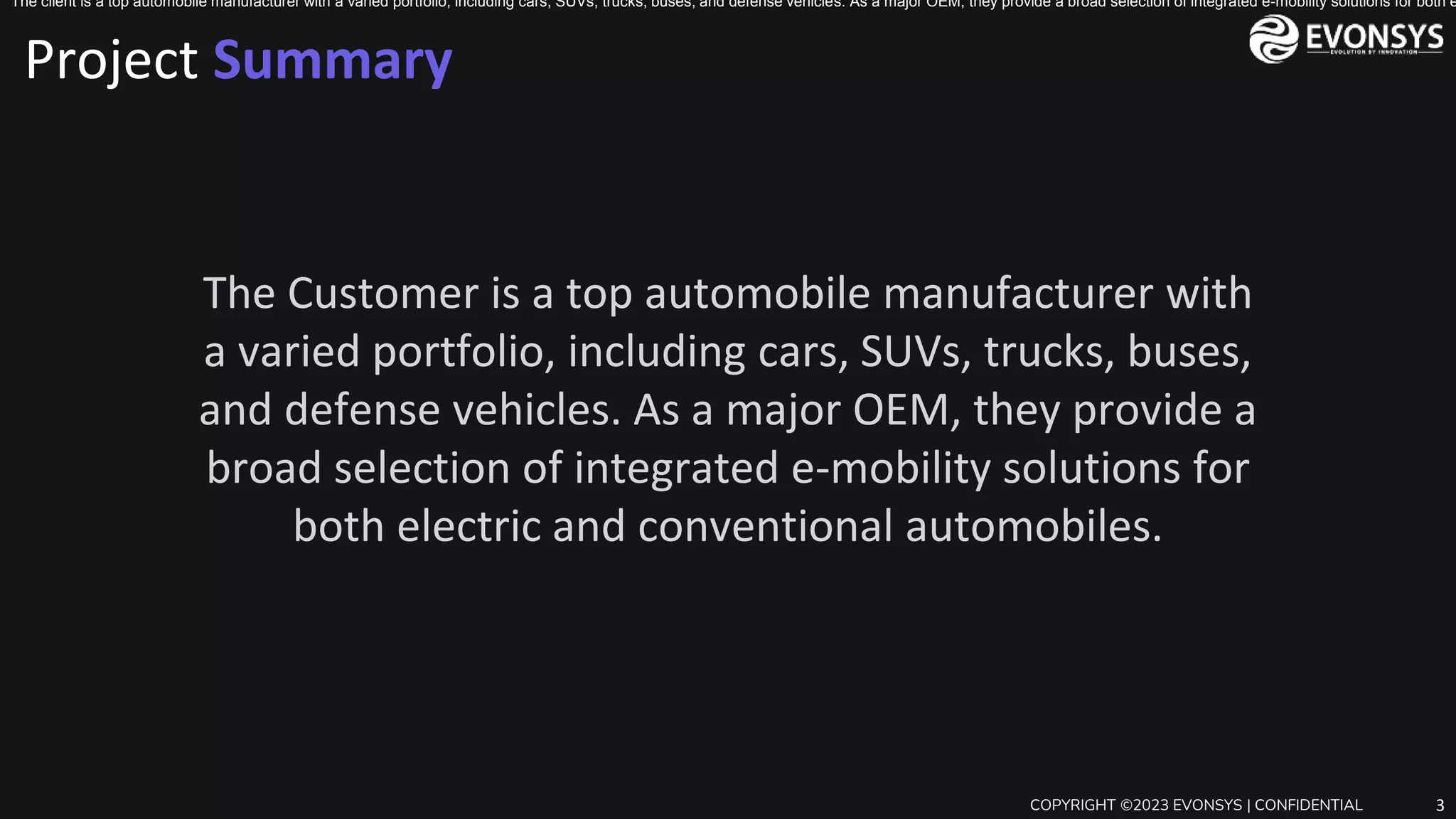 EvonSys | Automobile – Incentive Management System | PPT