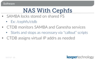 Ceph Day San Jose - HA NAS with CephFS | PPT