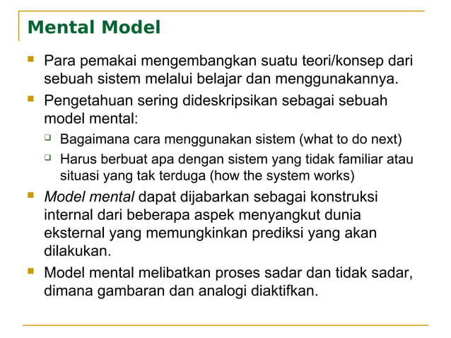 Interaksi Manusia dan Komputer : Conceptual Model | PDF