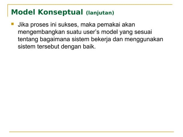 Interaksi Manusia dan Komputer : Conceptual Model | PDF