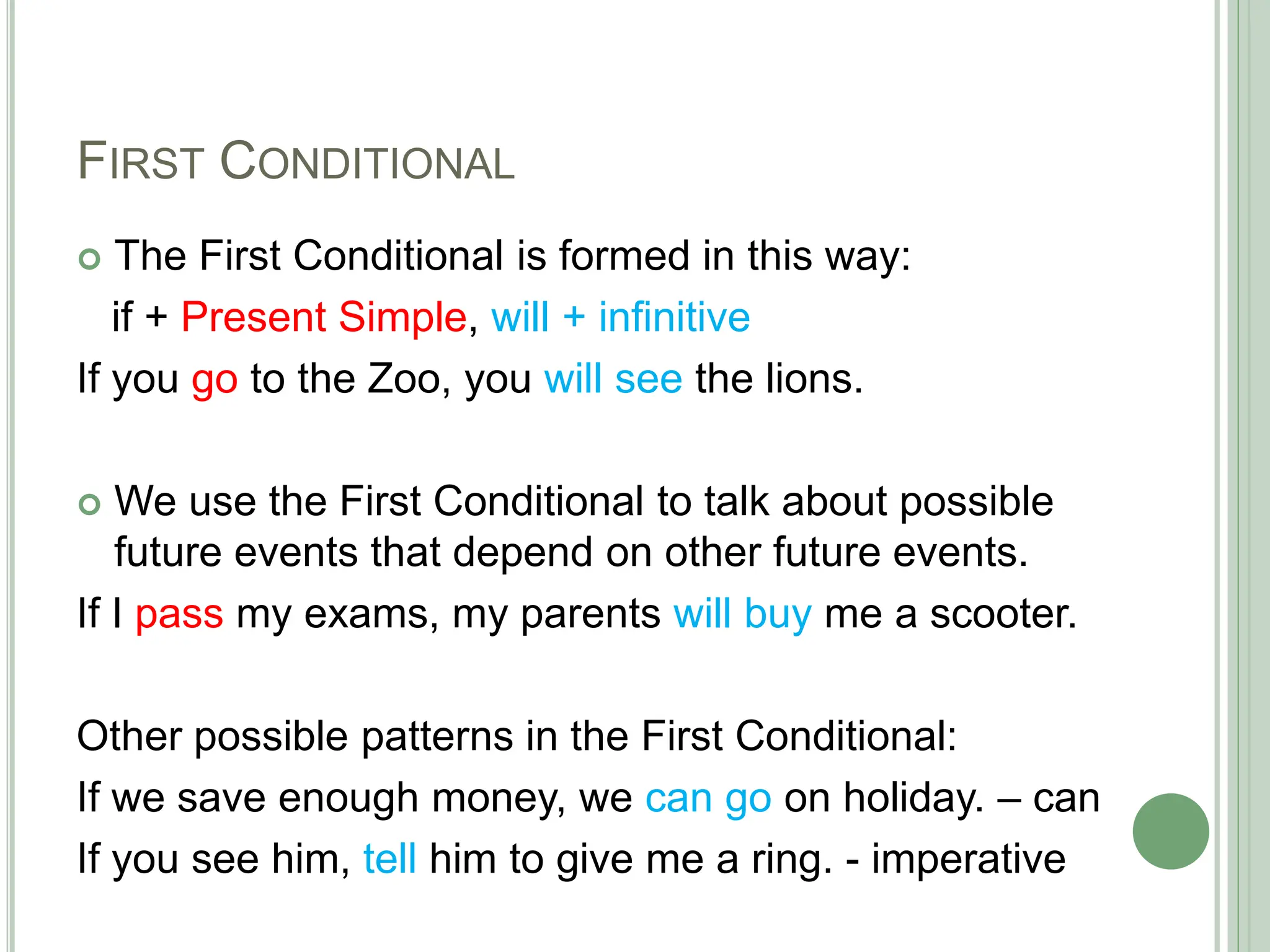 Teaching Grammar - conditional sentences | PPT
