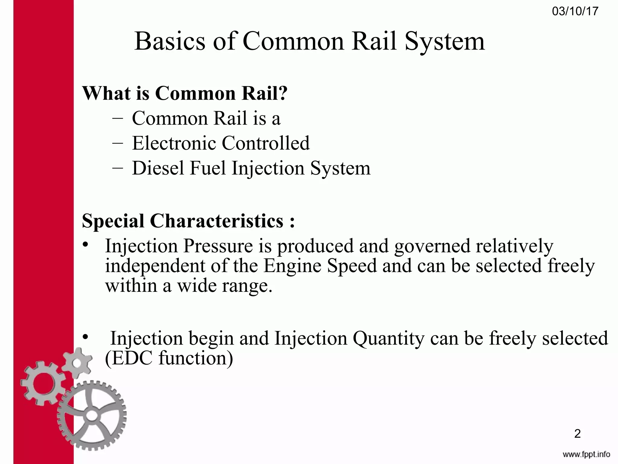 Commmon Rail Direct Injection System | PPT