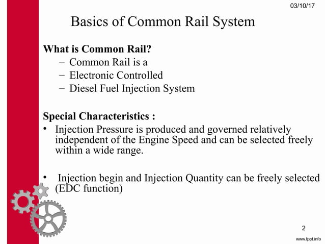 Commmon Rail Direct Injection System | PPT