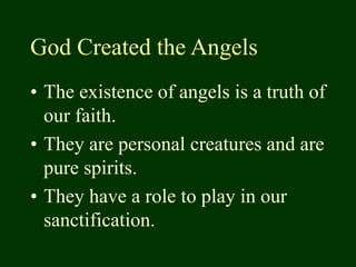 Catholic Doctrine Class on Creation and Its Logical Consequences | PPT