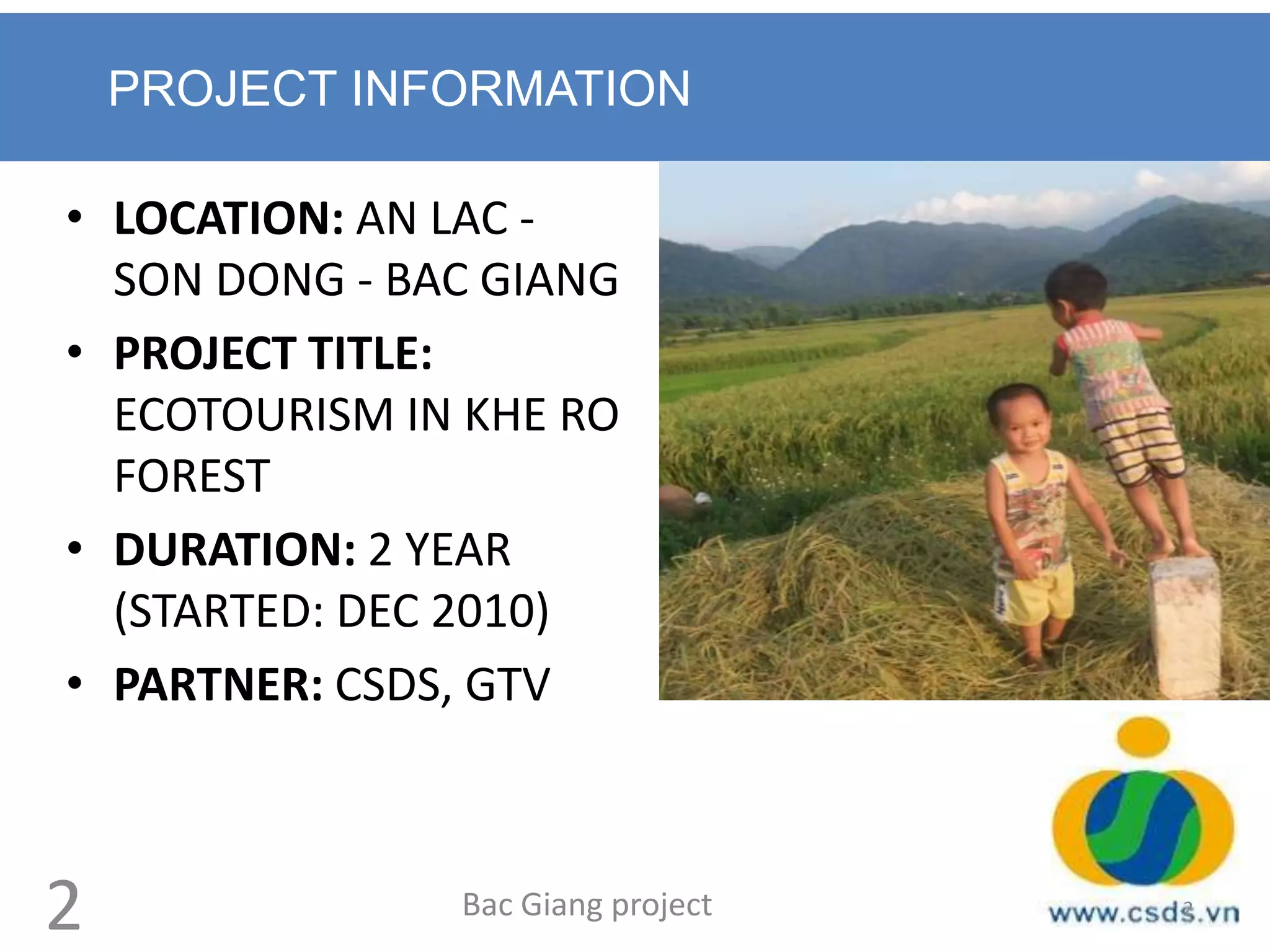 CSDS Bac giang project by Mr Huan | PPT