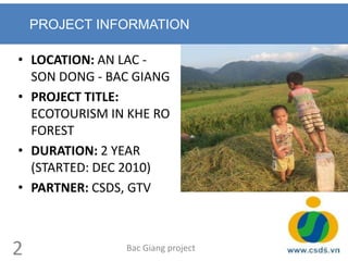 CSDS Bac giang project by Mr Huan | PPT