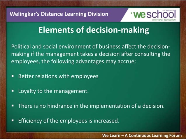 Decision Making - Management Principles | PPTX