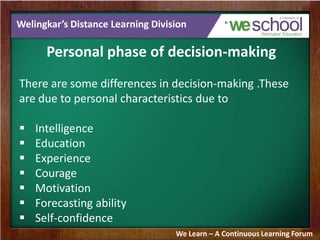 Decision Making - Management Principles | PPTX