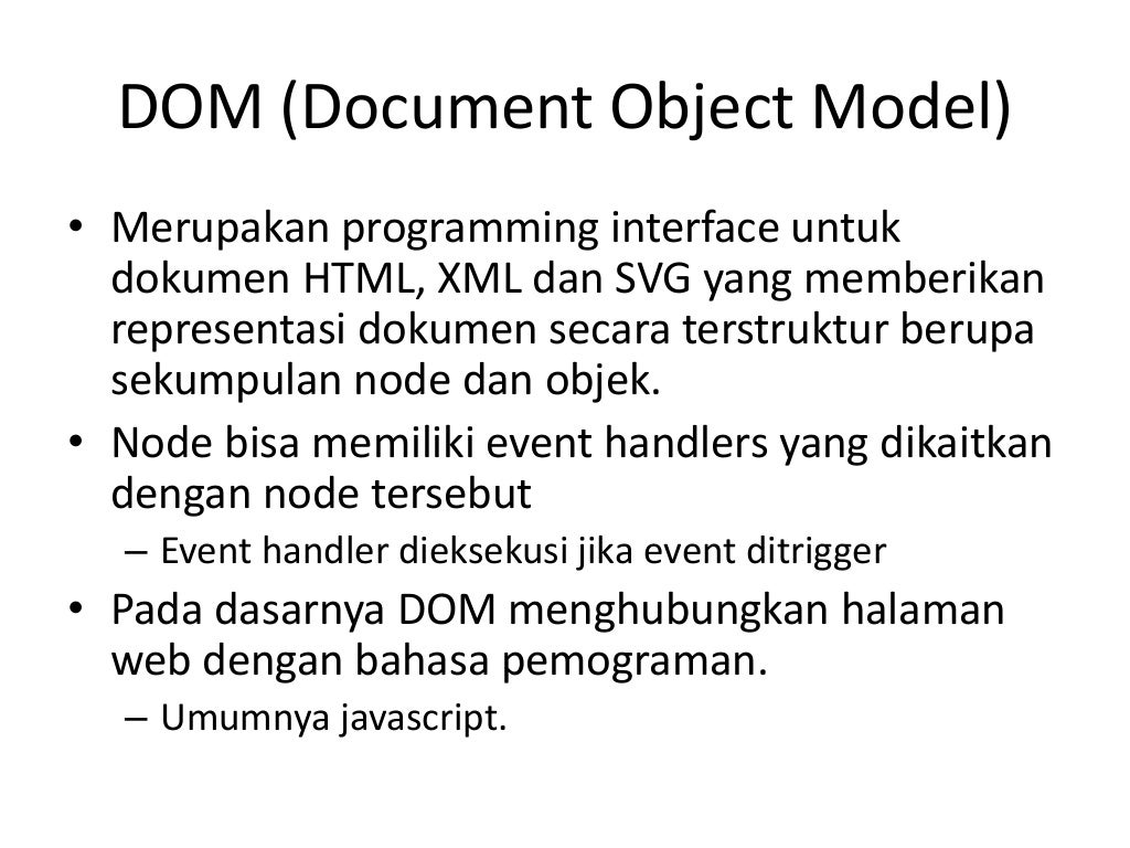 Document Object Model