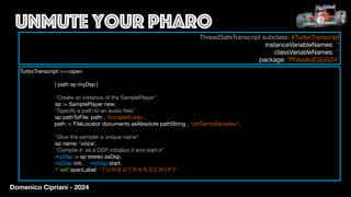 Talk ESUG 2024: Phausto: The sound within Pharo | PDF