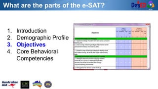 Electronic Self-assessment Tool (e-SAT) | PPTX