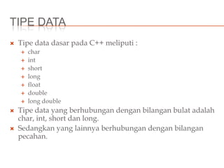 06 elemen dasar c++ part 1 | PPT