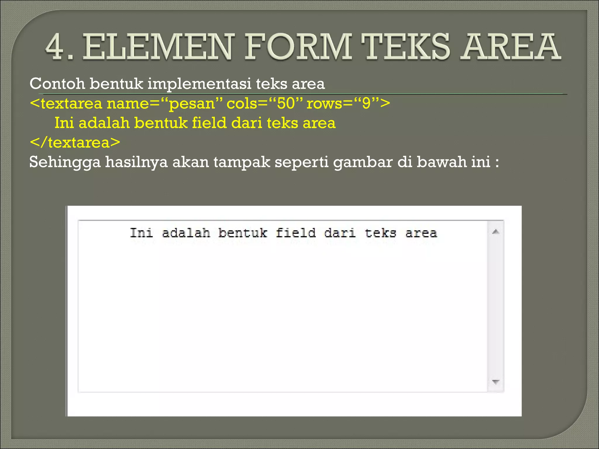 06 elemen form pada html | PPT