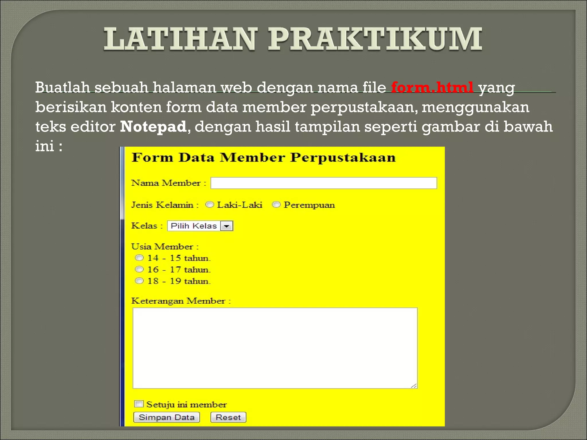 06 elemen form pada html | PPT