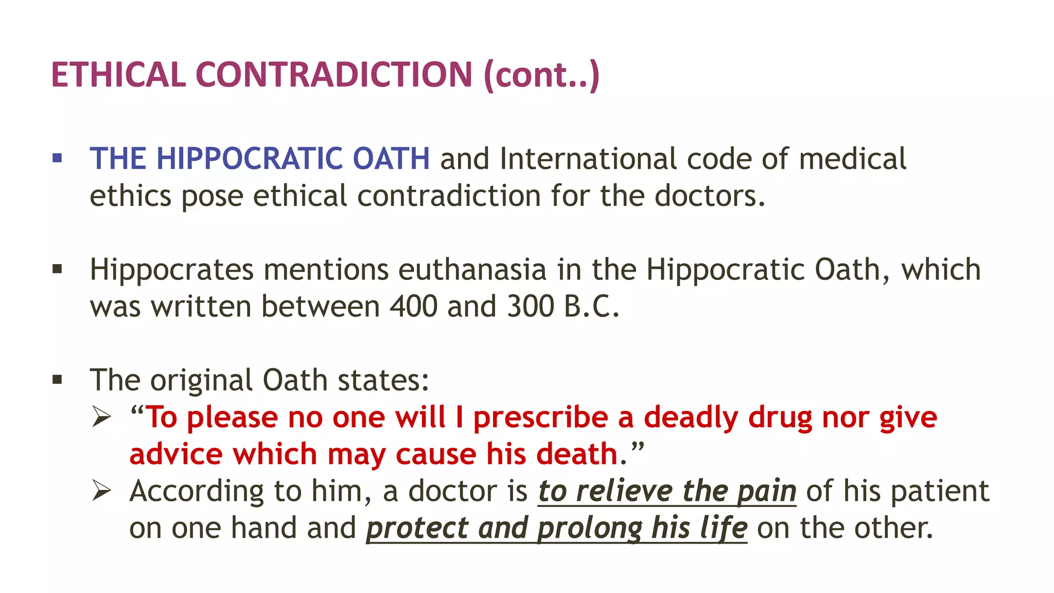 Euthanasia - Types, Arguments For and Against | PDF
