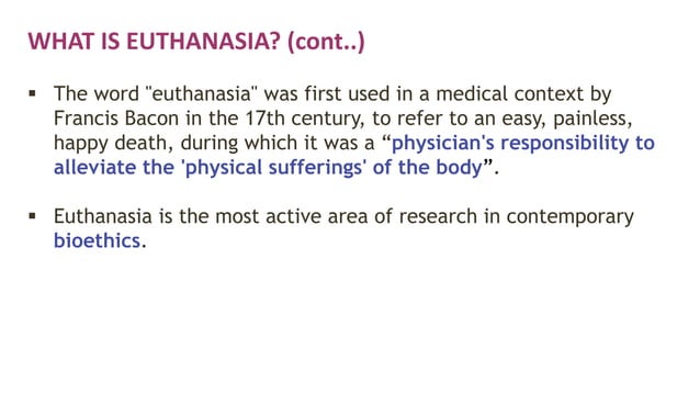 Euthanasia - Types, Arguments For and Against | PDF | First Aid | Injuries