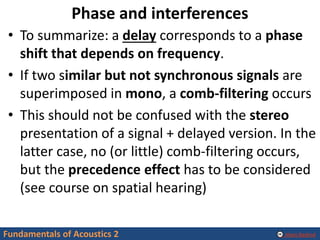 Fundamentals of Acoustics 2 - Phase, sound sources | PDF