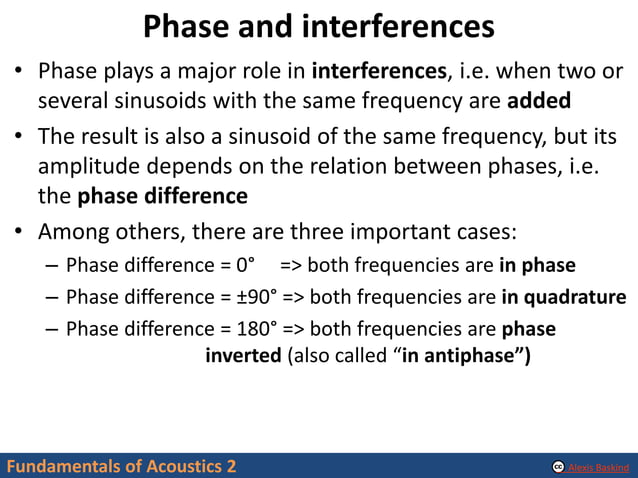 Fundamentals of Acoustics 2 - Phase, sound sources | PDF | Digital ...