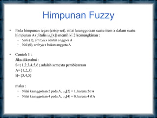 Materi Penghantar Fuzzy Logic ( Fuzzifikasi, inference dan defuzzifikasi) | PPT