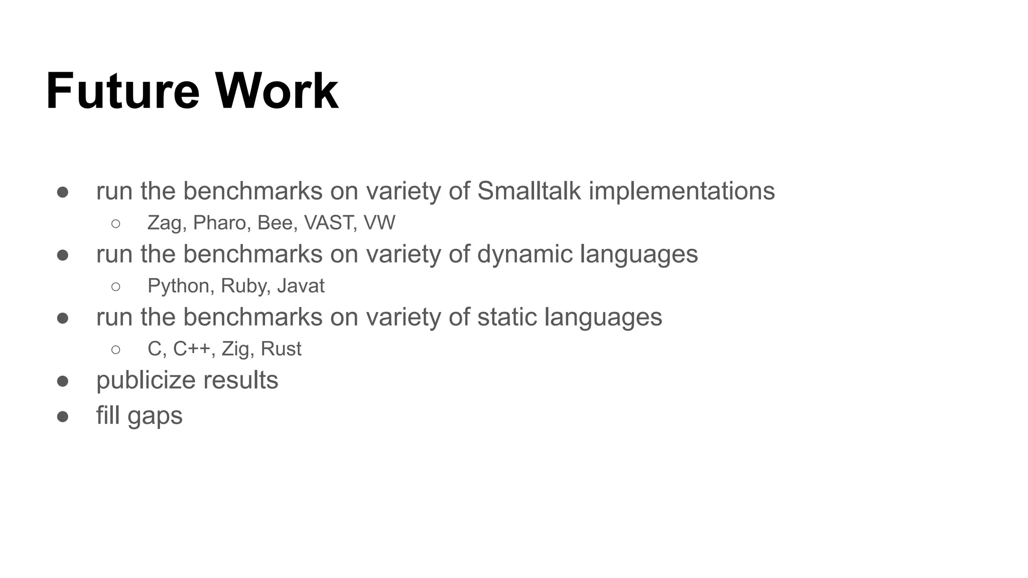 Intentional Benchmarking of Dynamic Languages | PDF
