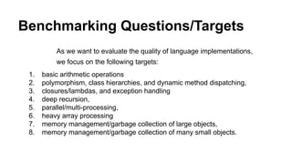 Intentional Benchmarking of Dynamic Languages | PDF