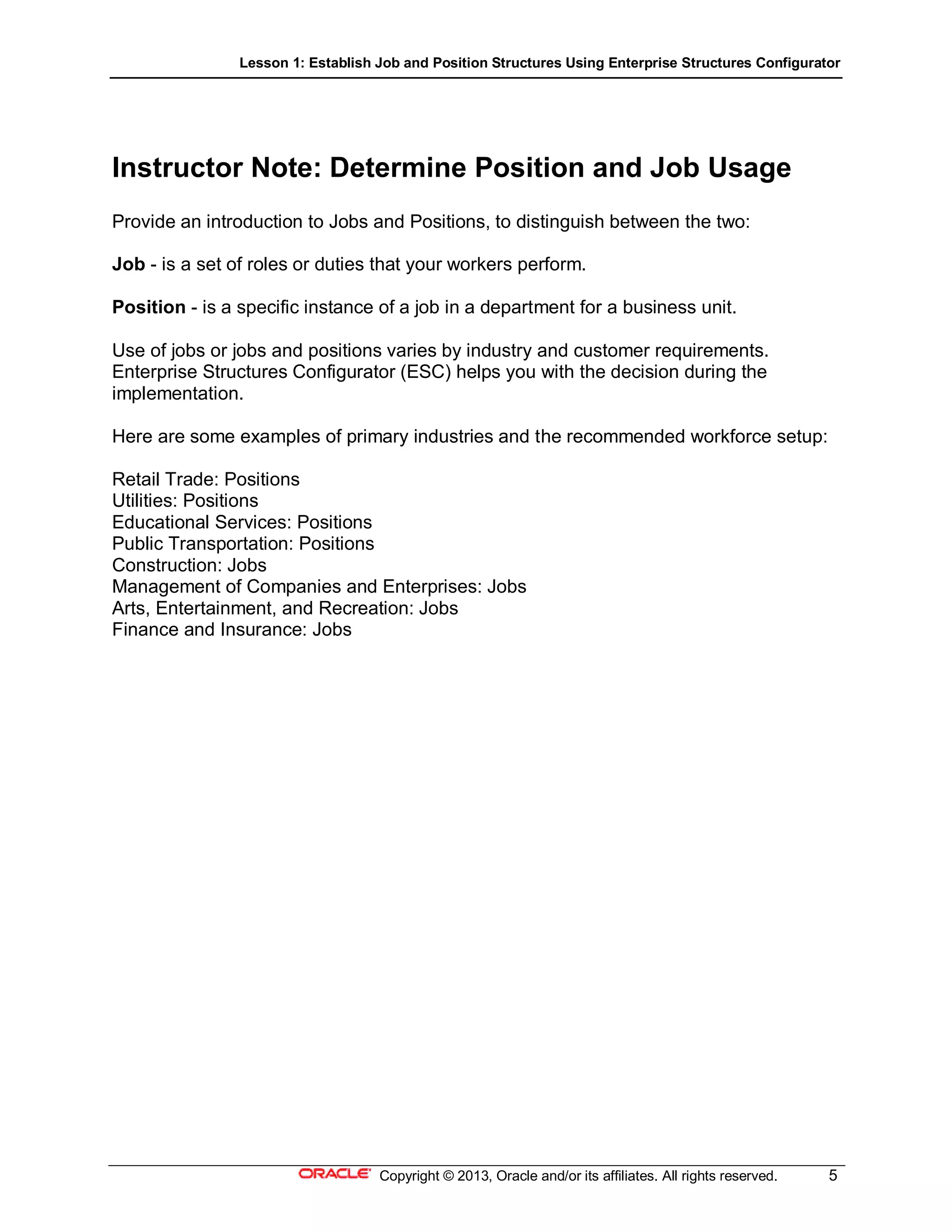 06 job and position structures esc | PDF