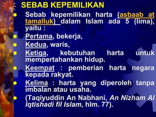 03 KONSEP HARTA & KEPEMILIKAN DALAM ISLAM | PPSX