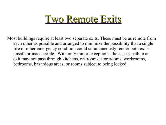 Building Code - Egress | PPT | Auto Safety | Automotive