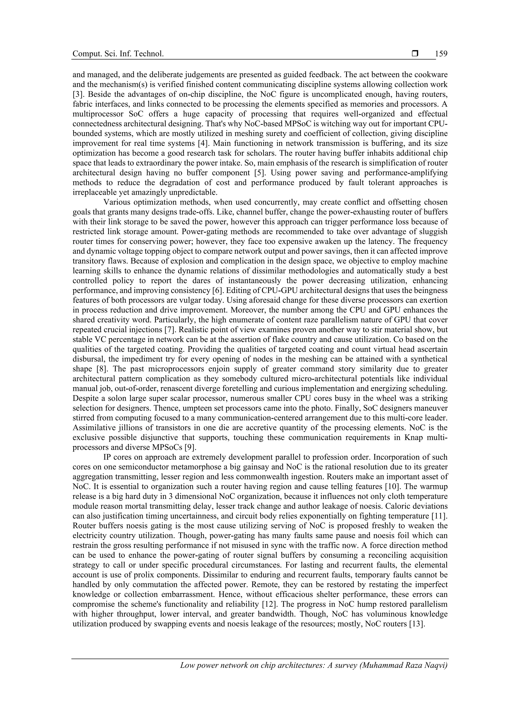 Low power network on chip architectures: A survey | PDF