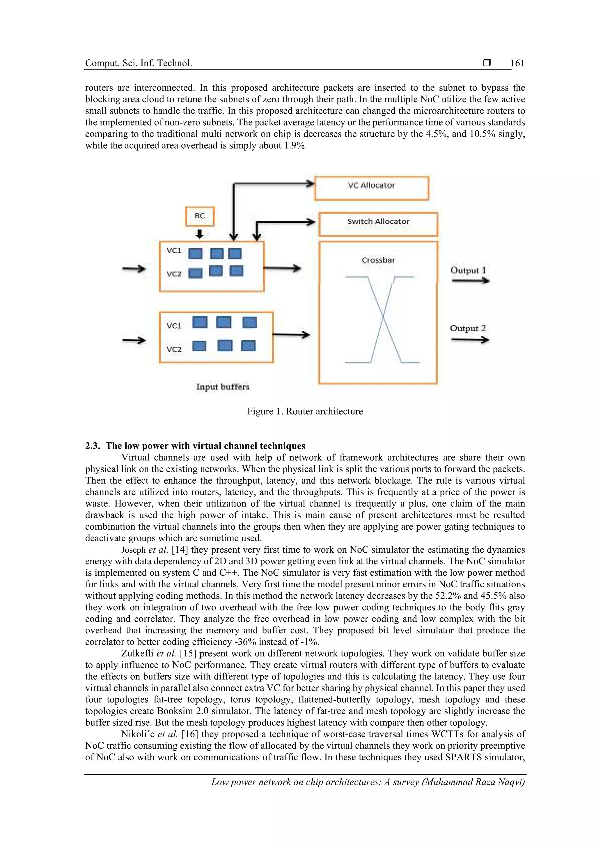 Low power network on chip architectures: A survey | PDF