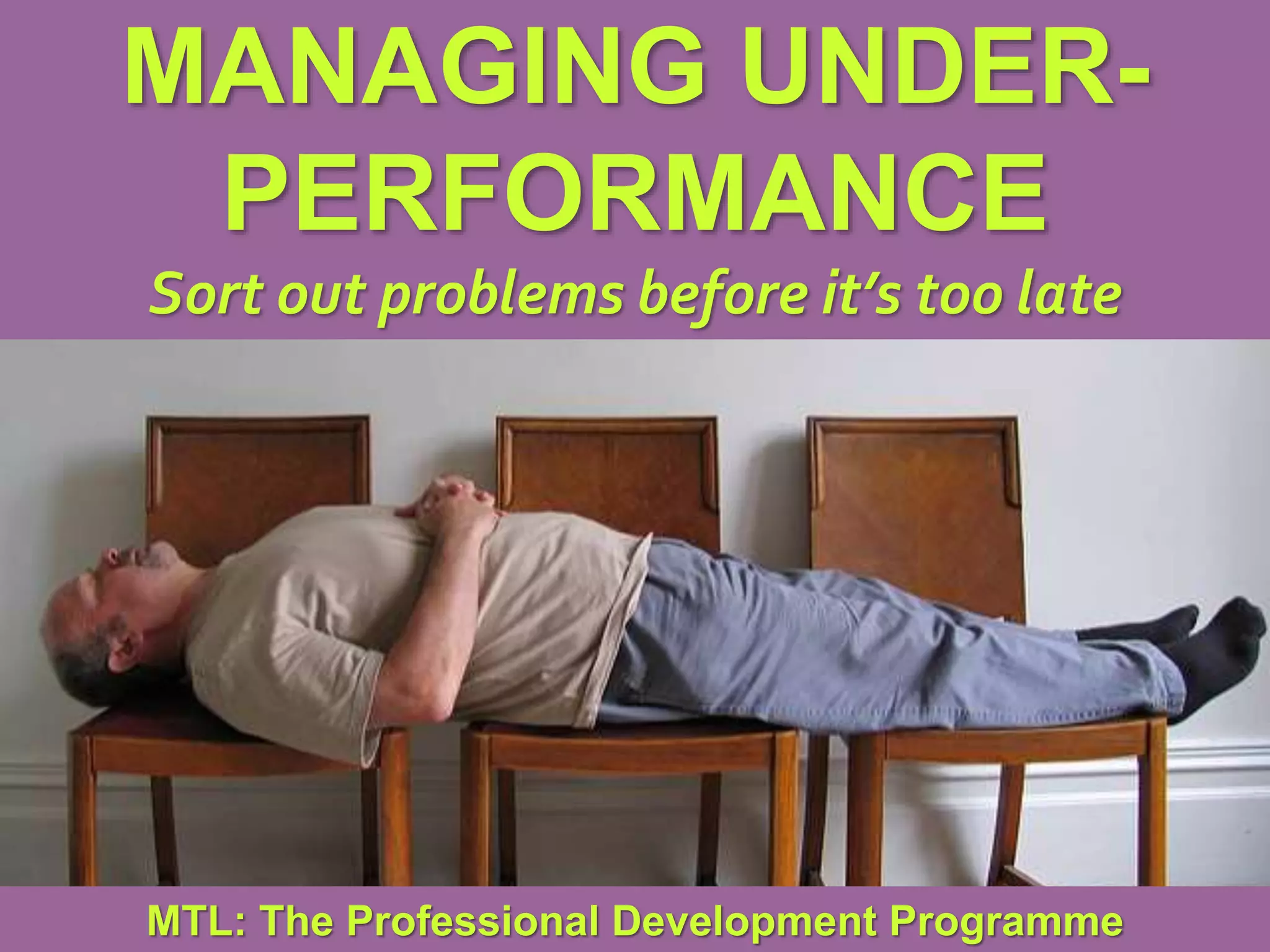 Managing Under-Performance | PPTX