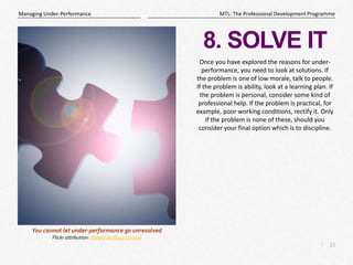 Managing Under-Performance | PPTX