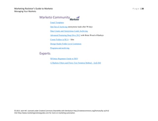 Marketo Management Tips | DOCX