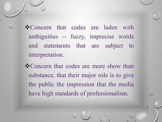 mass media ethics - needs and scope | PPT