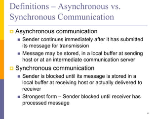 Message and Stream Oriented Communication | PPTX