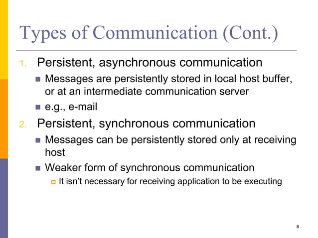 Message and Stream Oriented Communication | PPTX