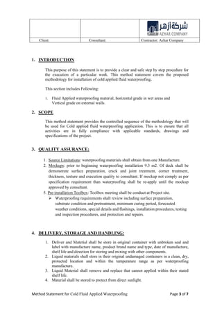 06 - Method Statement for cold applied water proffing works.pdf