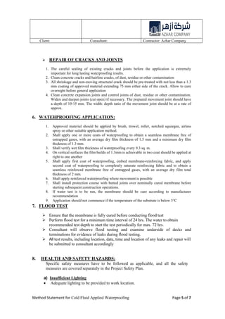 06 - Method Statement for cold applied water proffing works.pdf