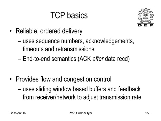 06-mobile-TCP.ppt | Computer Networking | Computing
