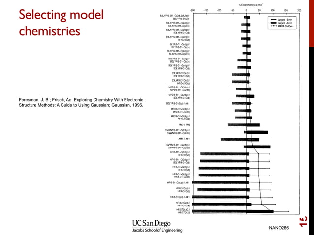 NANO266 - Lecture 6 - Molecule Properties from Quantum Mechanical Modeling | PPT